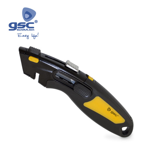 Cutter de seguridad autoretractil - 4 cuchillas | Garsaco